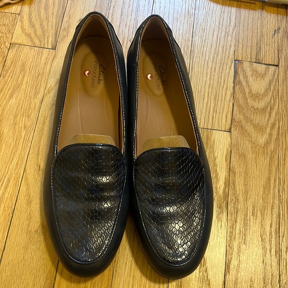 Clarks | Shoes | Clarks Unstructured Navy Blue Loafers Size 9 Never ...